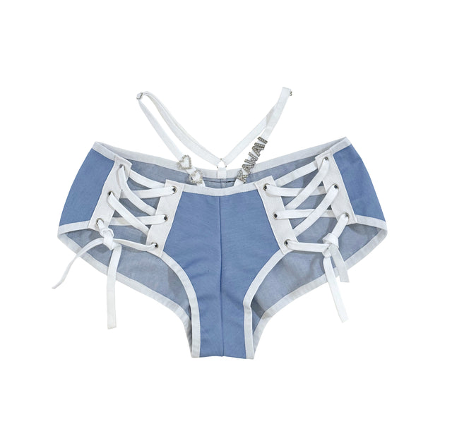 LILLY DENIM MINI SHORT SET – shaykawaii