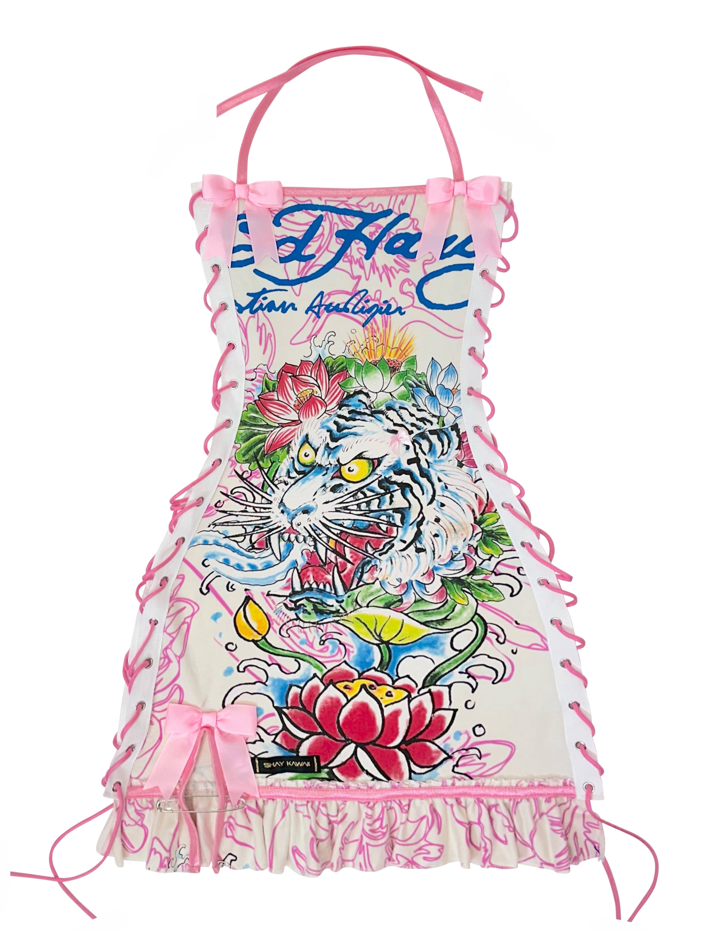 ED HARDY BABY PINK TIGER DRESS – shaykawaii