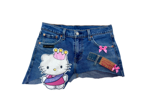 DENIM HELLO KITTY SKIRT + LEG WARMERS | Shay Kawaii – shaykawaii