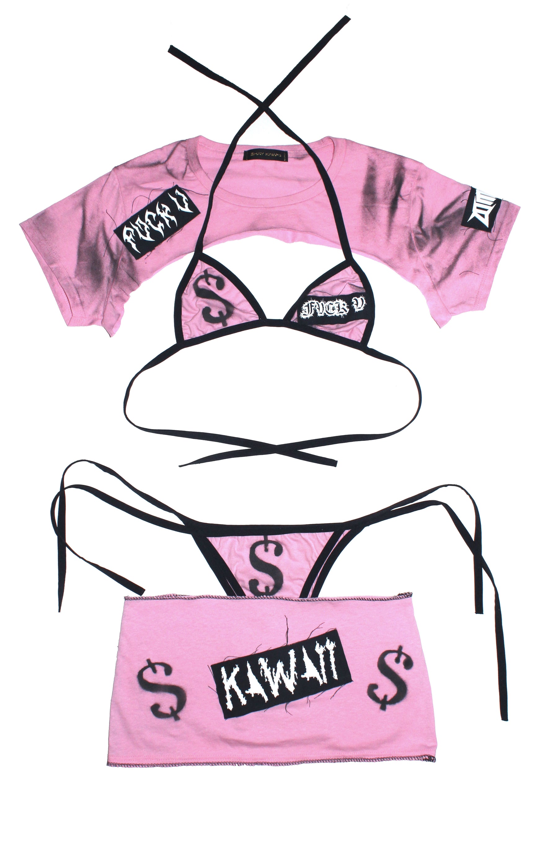 CLOCKWORK SET: LIMITED EDITION (white/neon green/baby pink) – shaykawaii